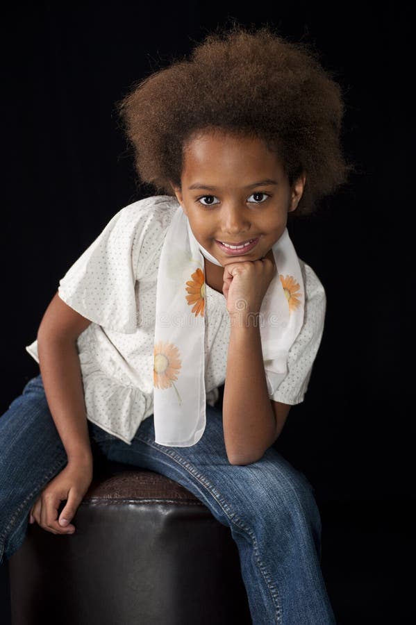 Cute African girl stock image. Image of little, human - 19072789