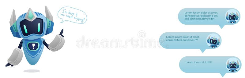 Cute Ai Chat Bot. Banner Concept with Copy Space for Your Text, Servers ...
