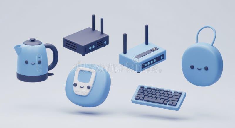 Cute AI-Generated Gadgets stock illustration. Illustration of cartoon ...