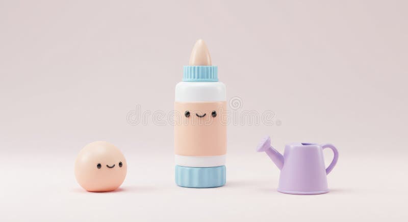 Cute AI-Generated Objects stock illustration. Illustration of soft ...