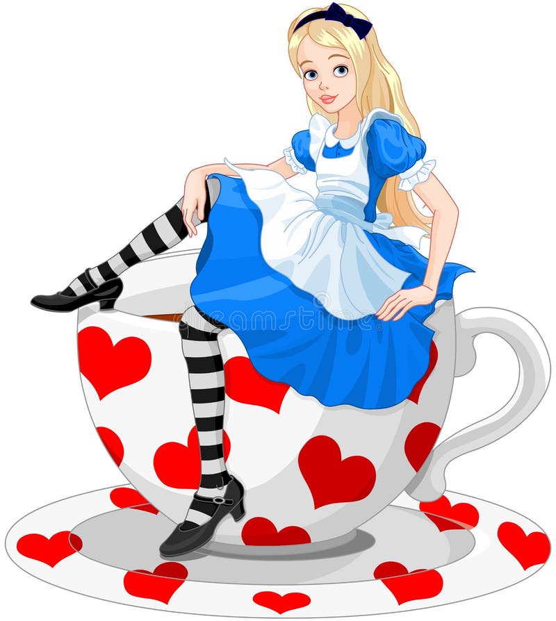 Cute Alice stock vector. Illustration of heart, apron - 51009701