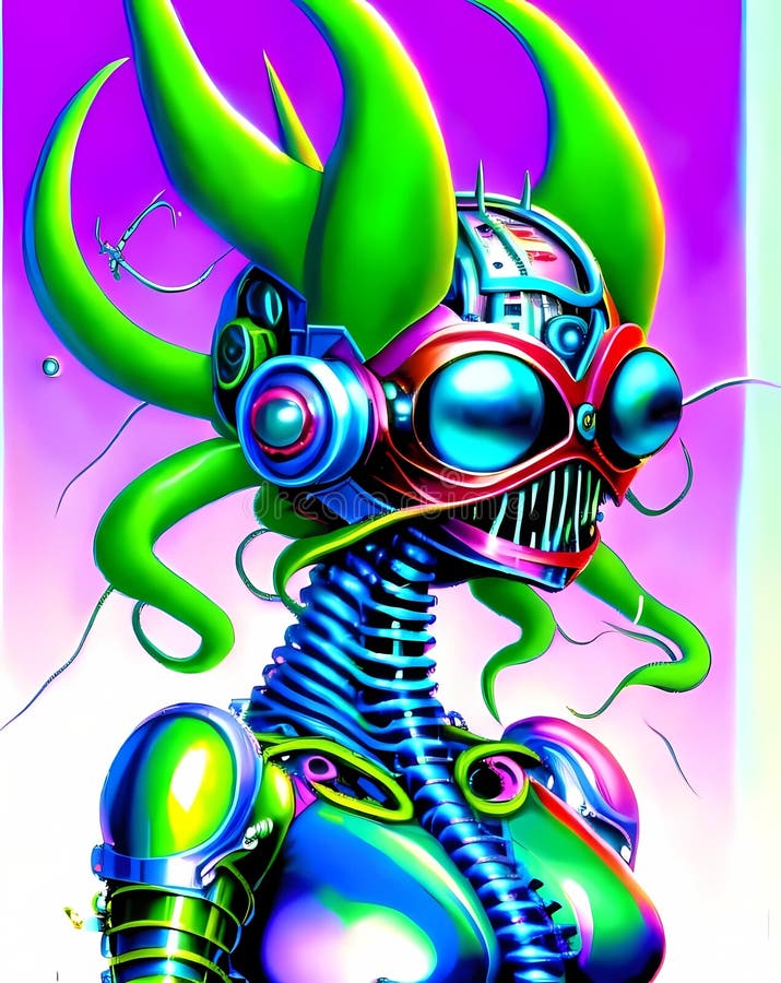 Cute Alien - AI Generated Artwork Stock Illustration - Illustration of ...