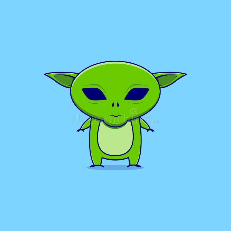 Cute Alien Cartoon Vector Icon Illustration Stock Vector - Illustration ...