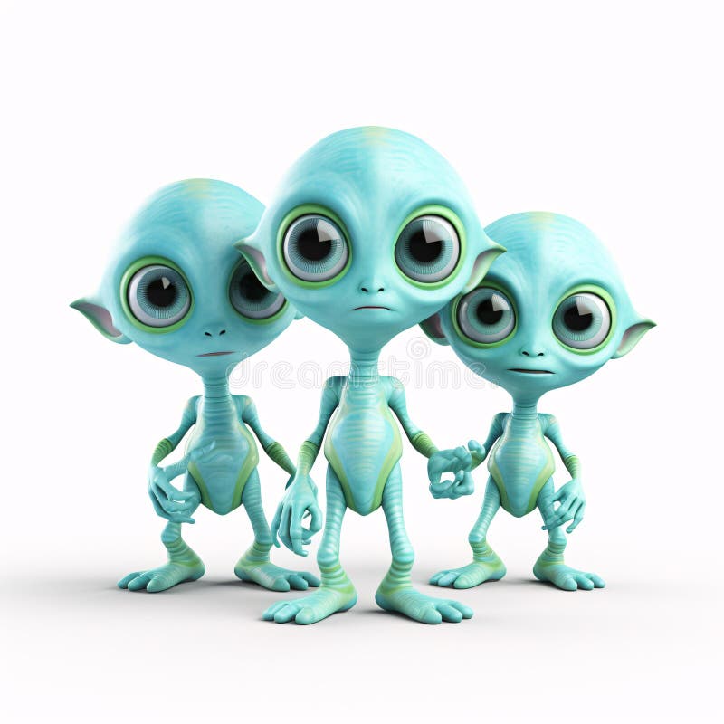 Aliens Isolated on Transparent Background Stock Image - Illustration of ...