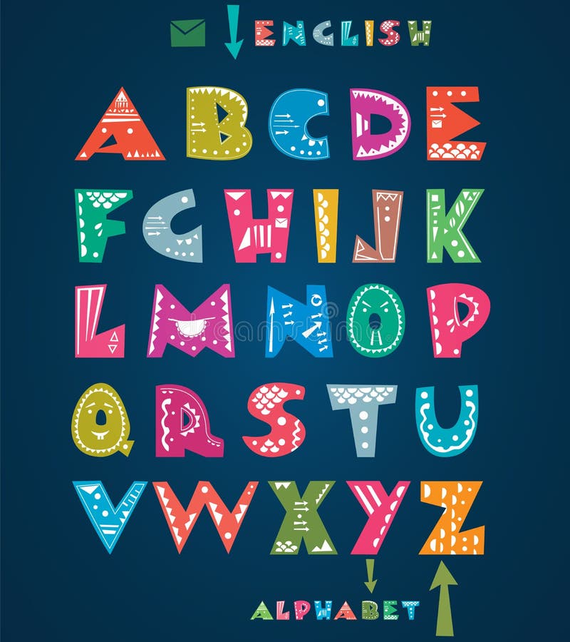 Cute alphabet stock vector. Illustration of isolated - 28642519