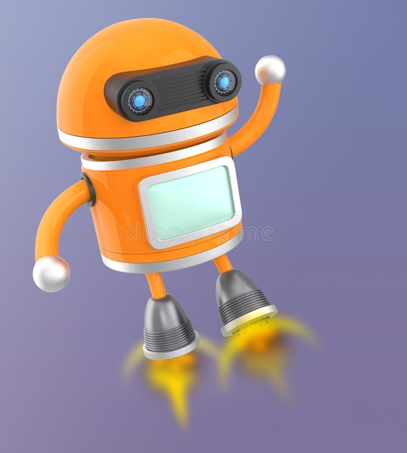 Cute Android Robot Flying Sky Stock Illustrations – 27 Cute Android ...