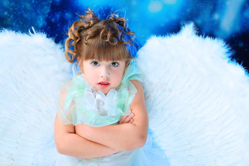 Cute angel stock image. Image of present, female, gift - 11925955