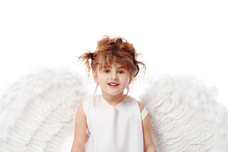 Cute angel stock image. Image of present, female, gift - 11925955