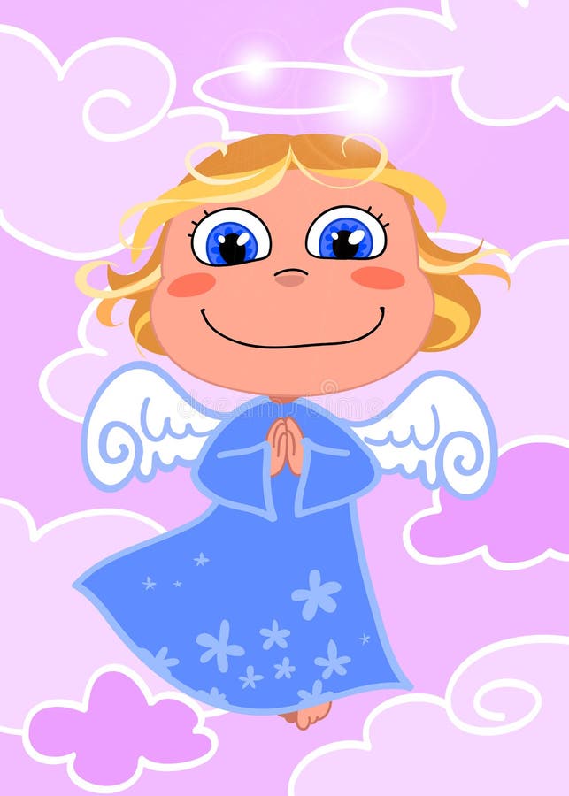 Cute Angel stock vector. Illustration of vector, smiling - 13550375