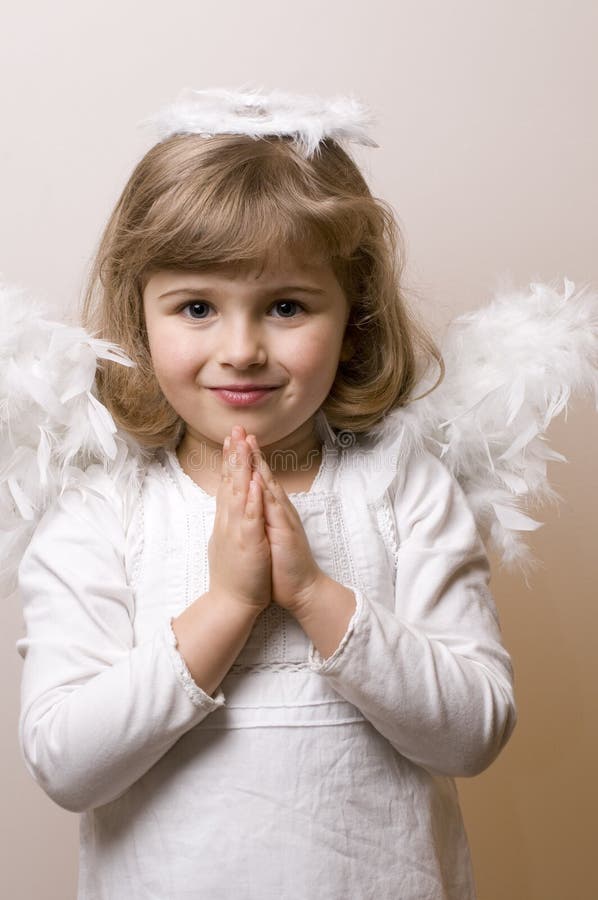 Cute Angel stock photo. Image of girl, dress, flight, protection - 7421474