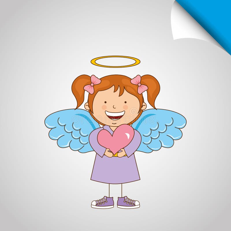 Cute angel design stock illustration. Illustration of background - 69754480