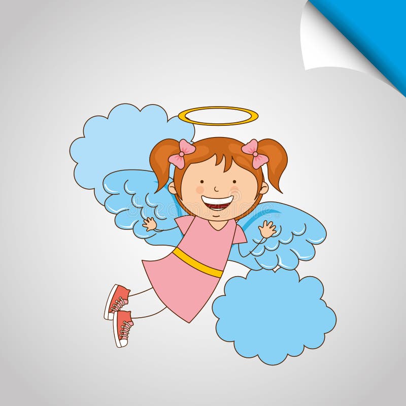Cute angel design stock illustration. Illustration of design - 69754505