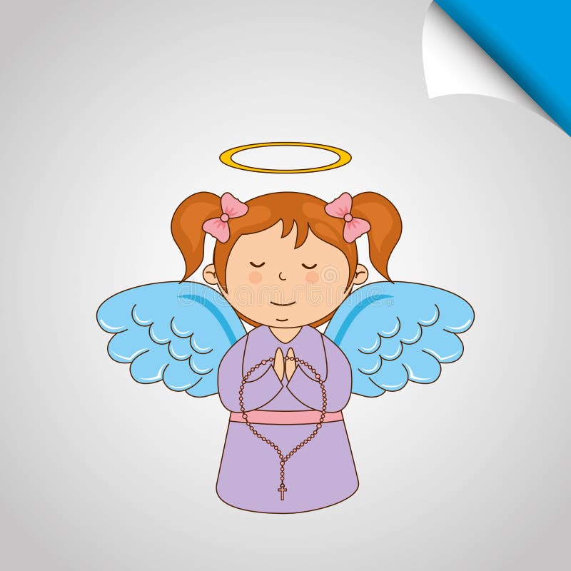 Cute angel design stock illustration. Illustration of card - 69754512