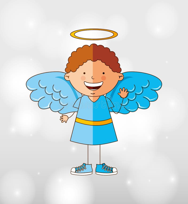 Cute angel design stock illustration. Illustration of happy - 69754997