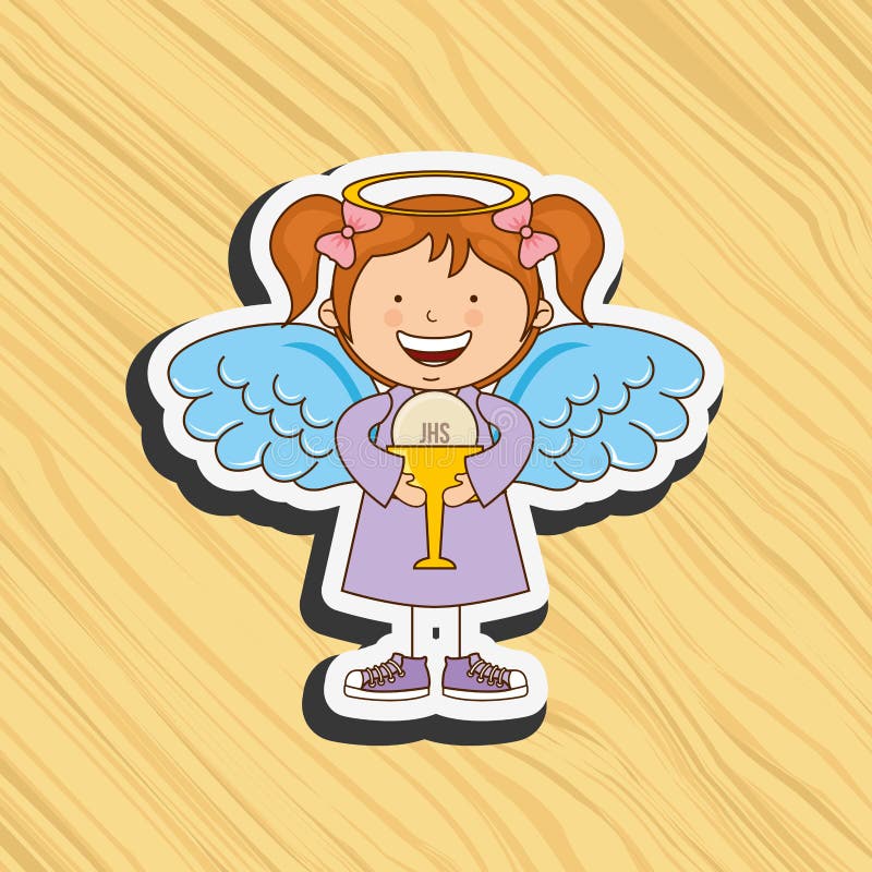 Cute angel design stock illustration. Illustration of isolated - 69755500