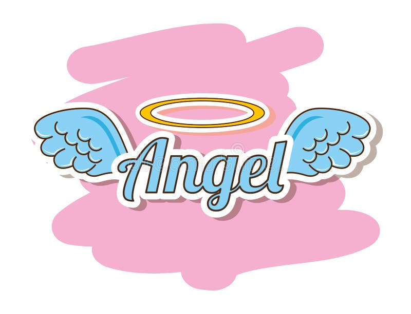 Cute angel stock vector. Illustration of text, symbol - 49888134