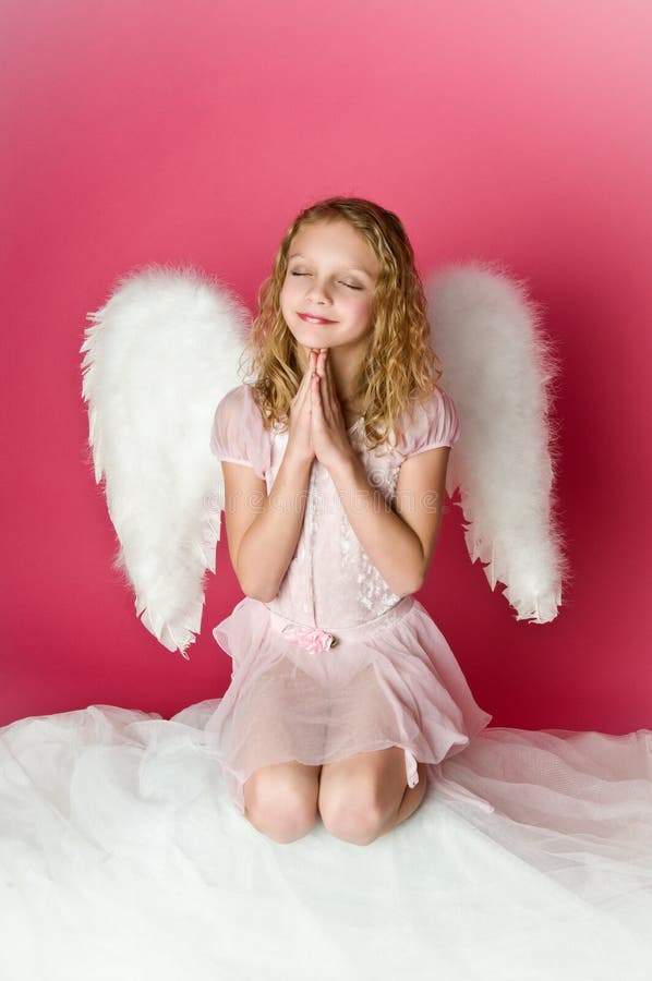 Cute Angel Girl stock photo. Image of girls, family, cool - 17115458