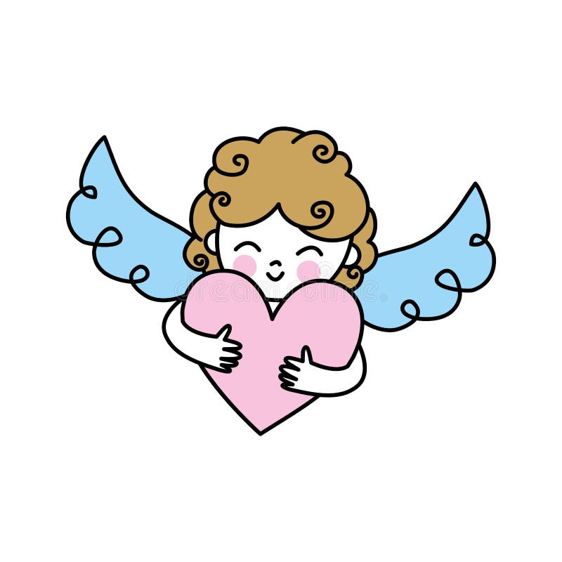 Cute angel icon. vector stock vector. Illustration of little - 170757006