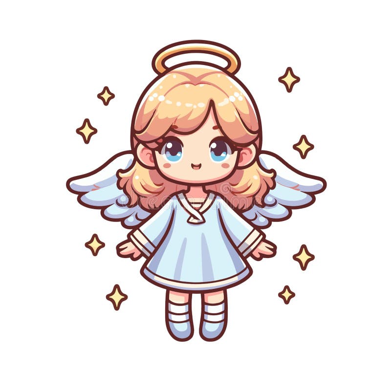 Cute angel stock illustration. Illustration of face - 299849363