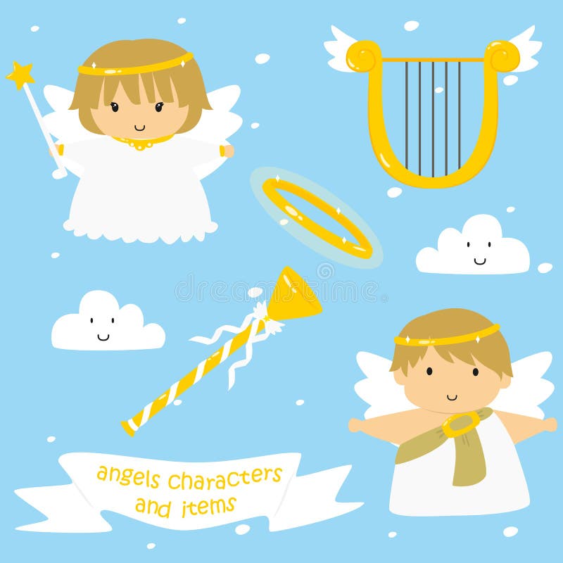 Angels Cartoon Stock Illustrations – 3,081 Angels Cartoon Stock ...