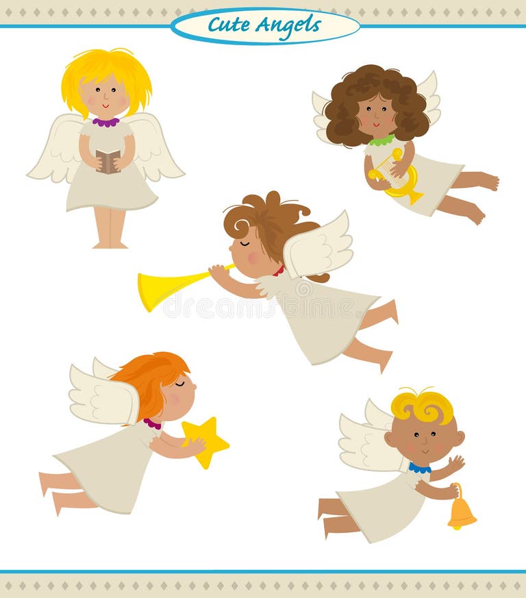 Cute Angels Stock Illustrations – 4,580 Cute Angels Stock Illustrations ...