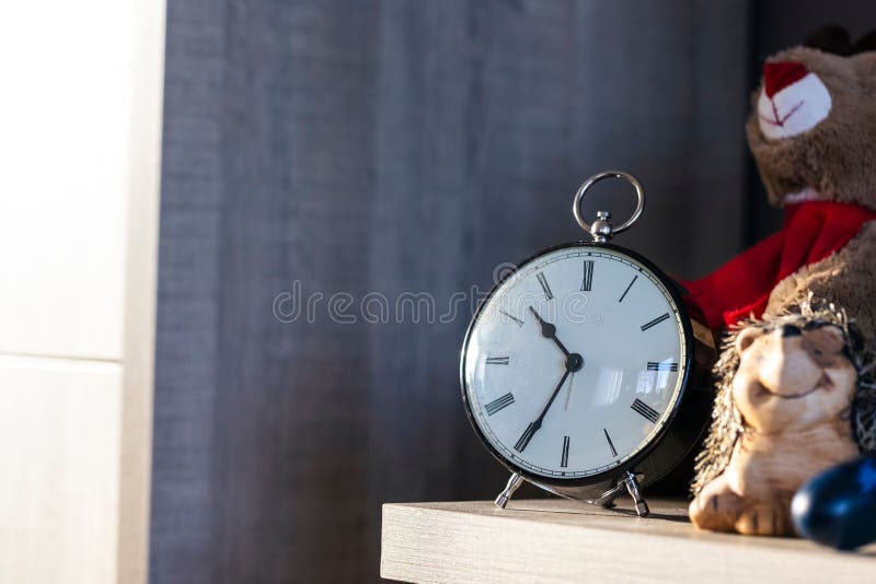 Cute Angle of the Room with a Clock and Toys Stock Photo - Image of ...