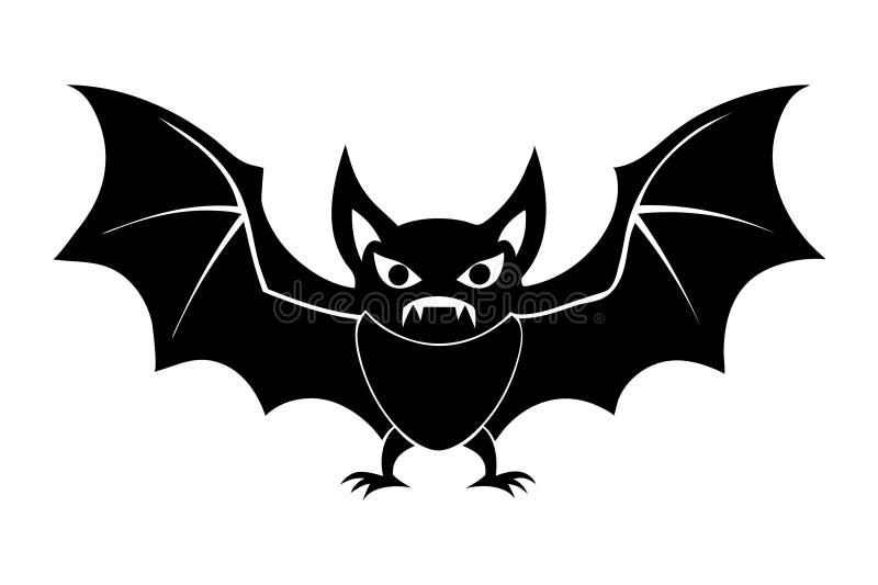 Cute and angry bat vector stock vector. Illustration of night - 353934770