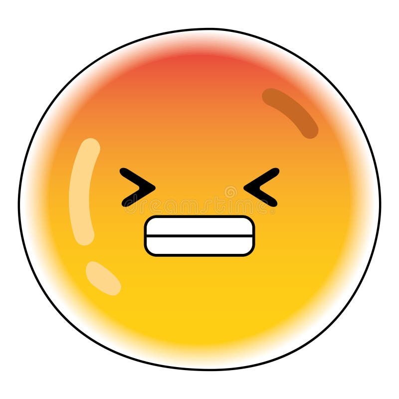 Cute Angry Emoji Icon Vector Stock Vector - Illustration of symbol ...