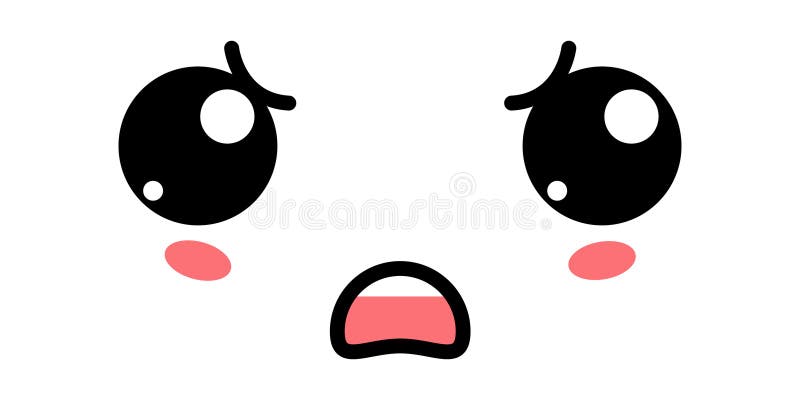 Cute Angry Kawaii Icon stock vector. Illustration of cute - 344087344