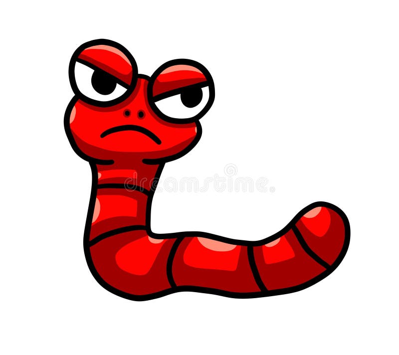Angry Worm Cartoon Stock Illustrations – 222 Angry Worm Cartoon Stock ...