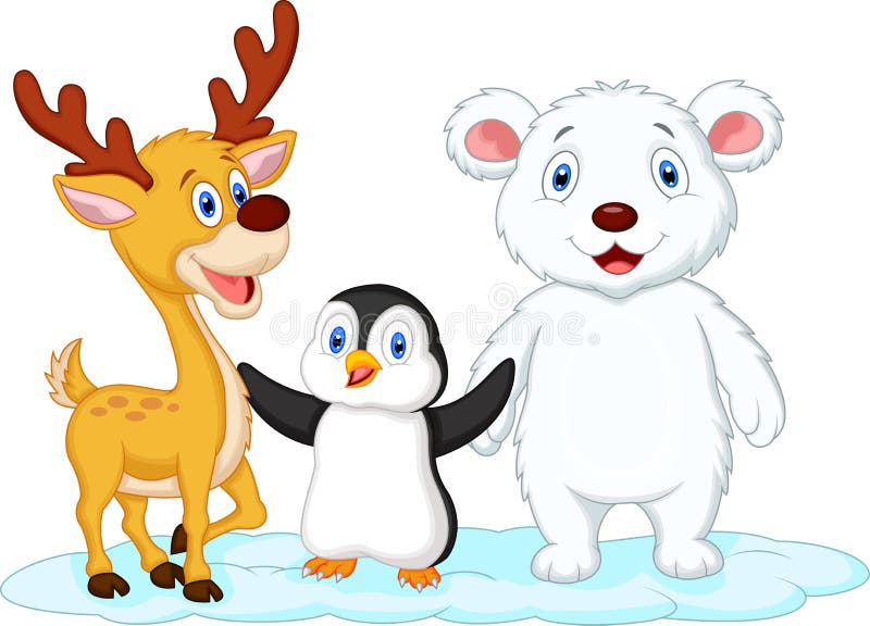 Various Cute Winter Animals Stock Vector - Illustration of penguin ...
