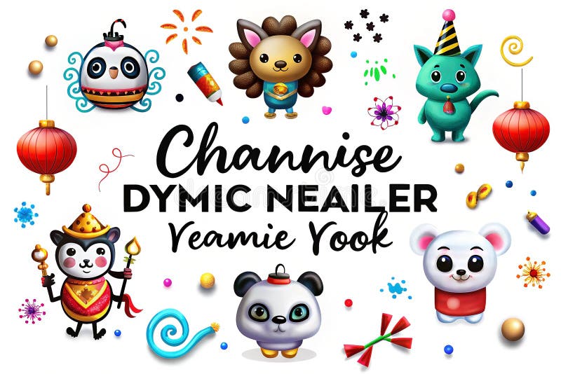 Cute Animal Characters, Celebration Scene, Festive Design, Digital ...