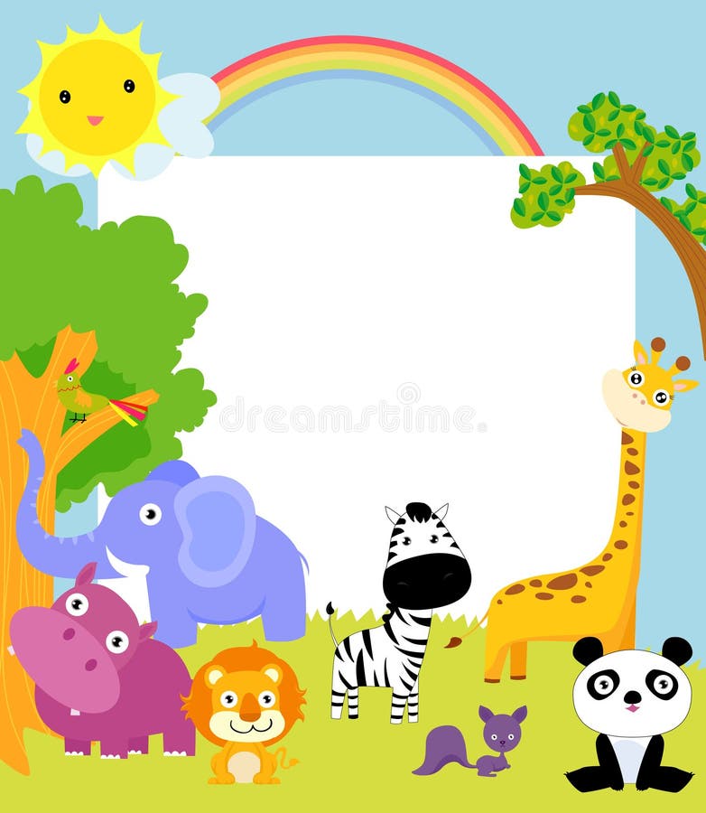Animal and frame stock vector. Illustration of wildlife - 18520659