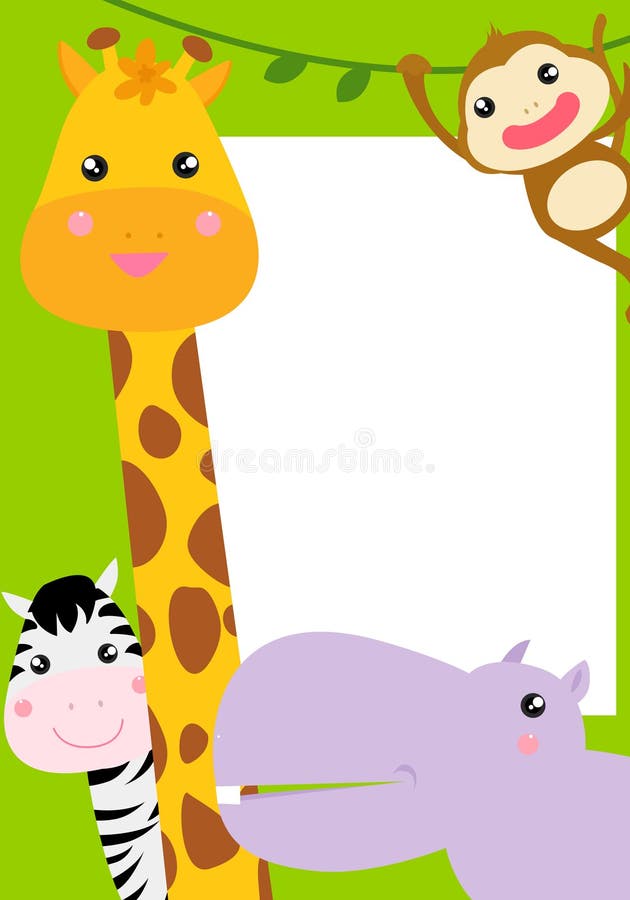 Animal frame / lable stock vector. Illustration of chimpanzee - 22690711