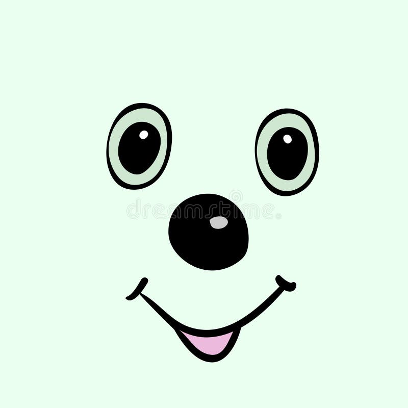 Cute Animal Head Funny Cartoon Stock Vector - Illustration of adorable ...