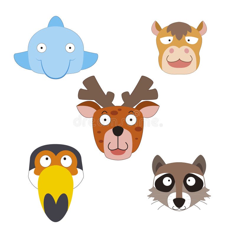 Cute animal head icon stock vector. Illustration of color - 28602080