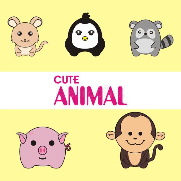 Cute animal stock illustration. Illustration of cute - 114353342