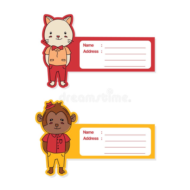 Set label with monkey stock vector. Illustration of nature - 62520333