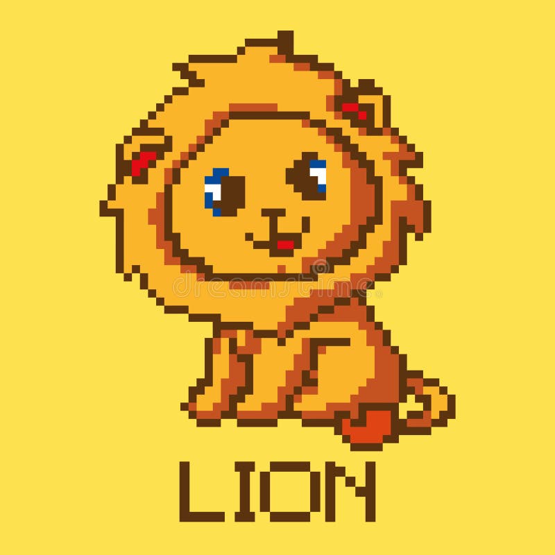 Lion Pixel Stock Illustrations – 324 Lion Pixel Stock Illustrations ...