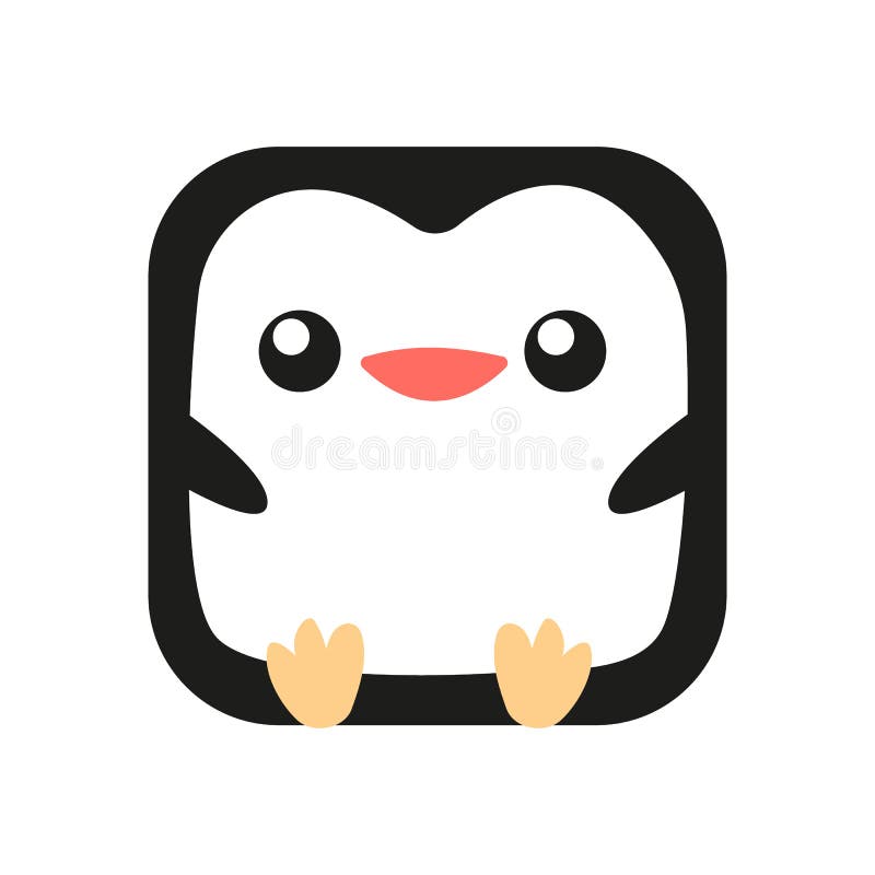 Cute Animal Square Face. Vector Flat Illustration Stock Vector ...