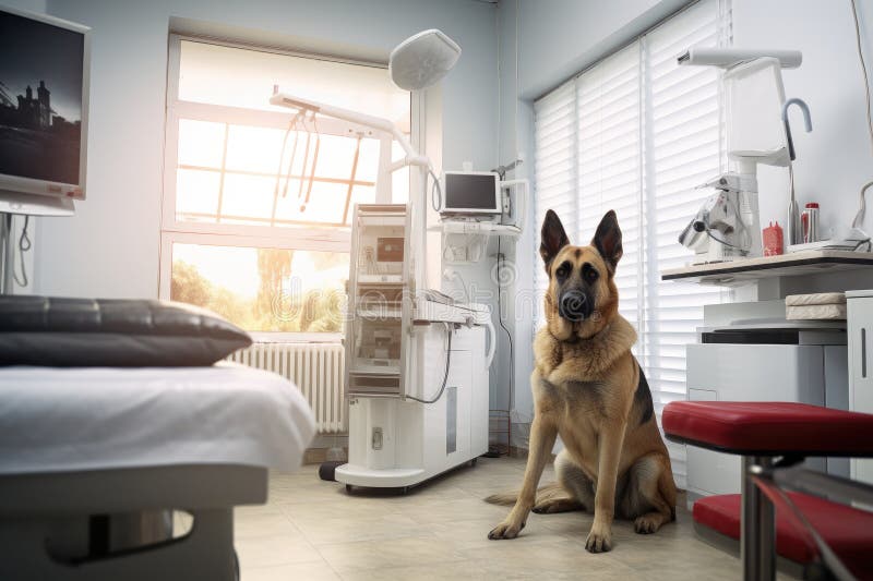 Cute Animal in Vet Clinic, Ai Generated Stock Illustration ...