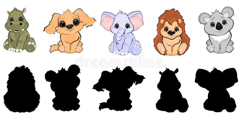 Cute animals cartoon stock illustration. Illustration of isolated ...