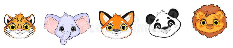 Cute animals cartoon stock illustration. Illustration of cutest - 221717478