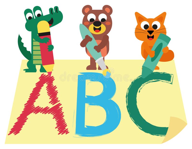 Letters and animals ABC stock vector. Illustration of graphic - 33131533