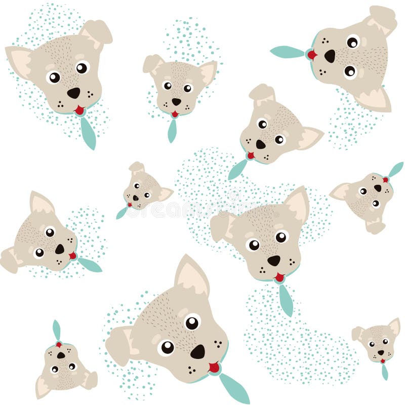 Cute Animals Pattern Background Stock Vector - Illustration of funny ...
