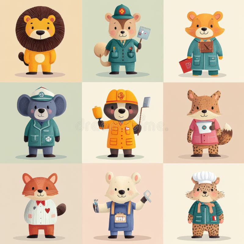 Various Professional Uniforms Stock Illustrations – 311 Various ...