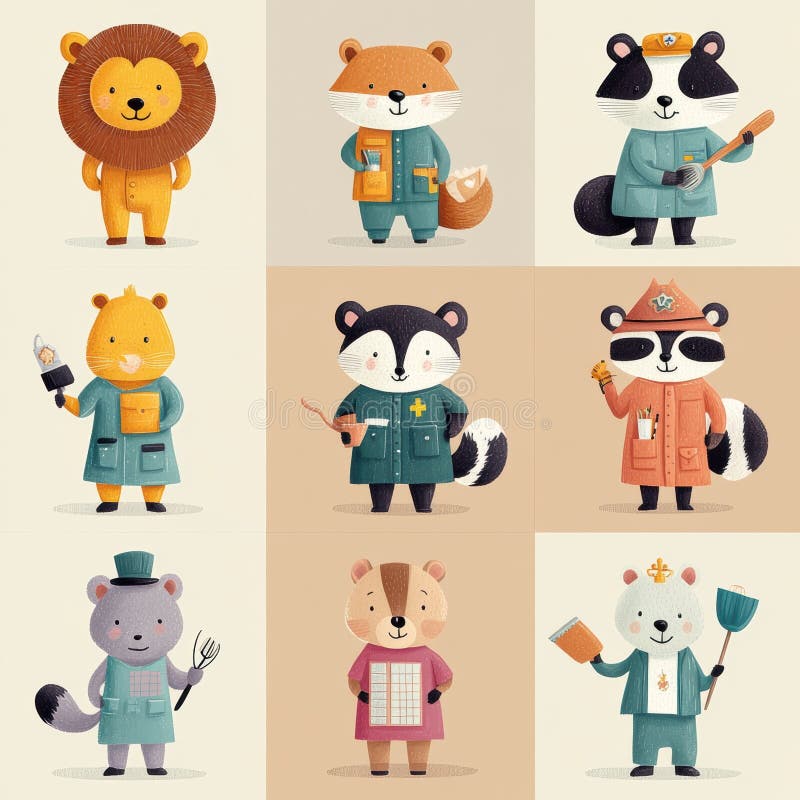 Various Professional Uniforms Stock Illustrations – 311 Various ...