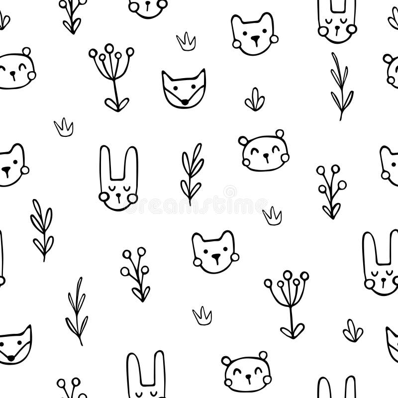 Cute animals stock vector. Illustration of forest, cute - 161796369