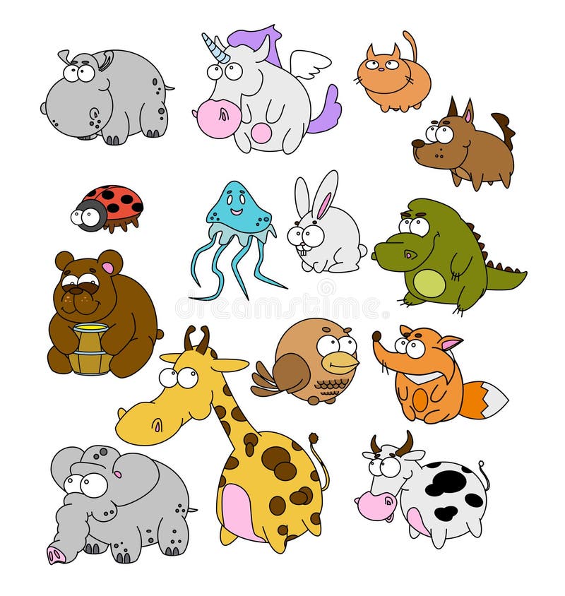 Cute Animals for Your Kids in Illustration and Vector Stock Vector ...
