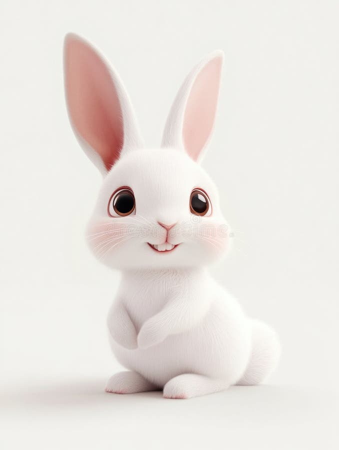 Cute Animated Bunny stock illustration. Illustration of character ...
